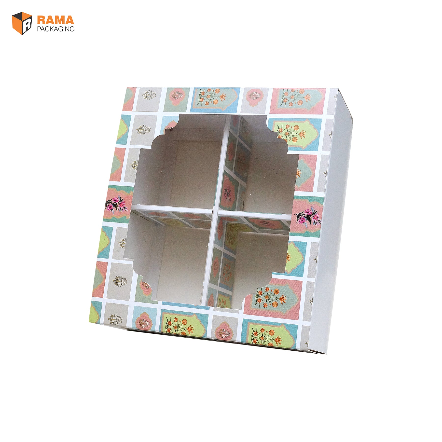 4 Partition Box | Hamper Box | Festive Collection (8.0"x7.25"x3 ...