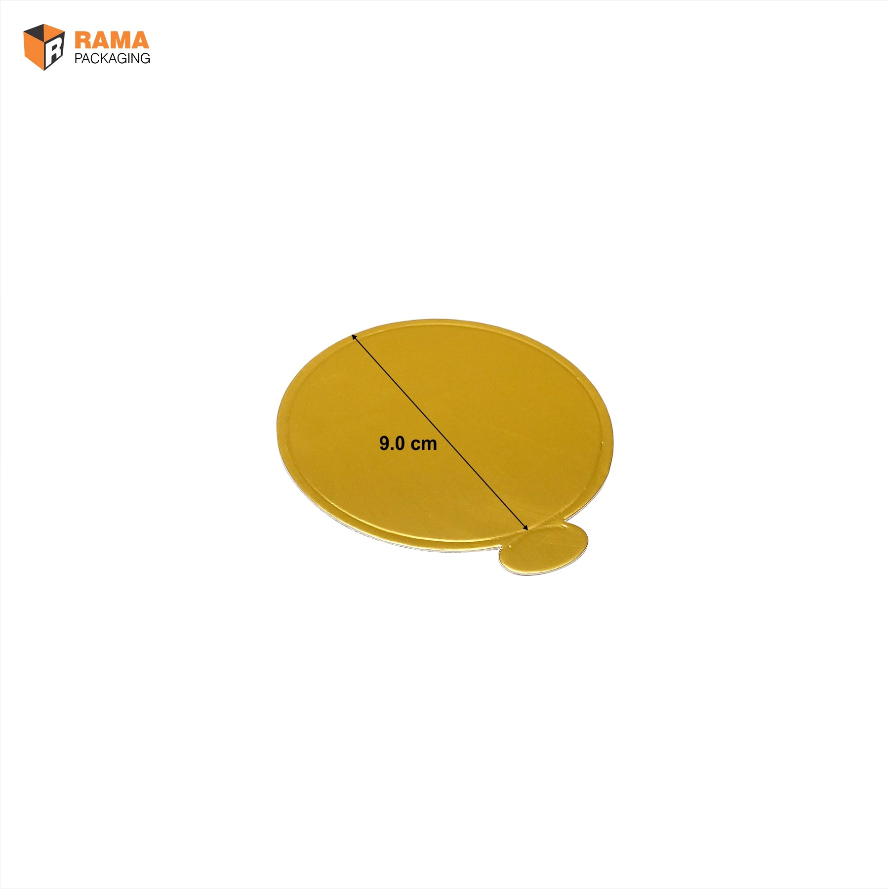 Golden Round Pastry Base | ( 9 Cm)| paper pastry base– Rama Packaging
