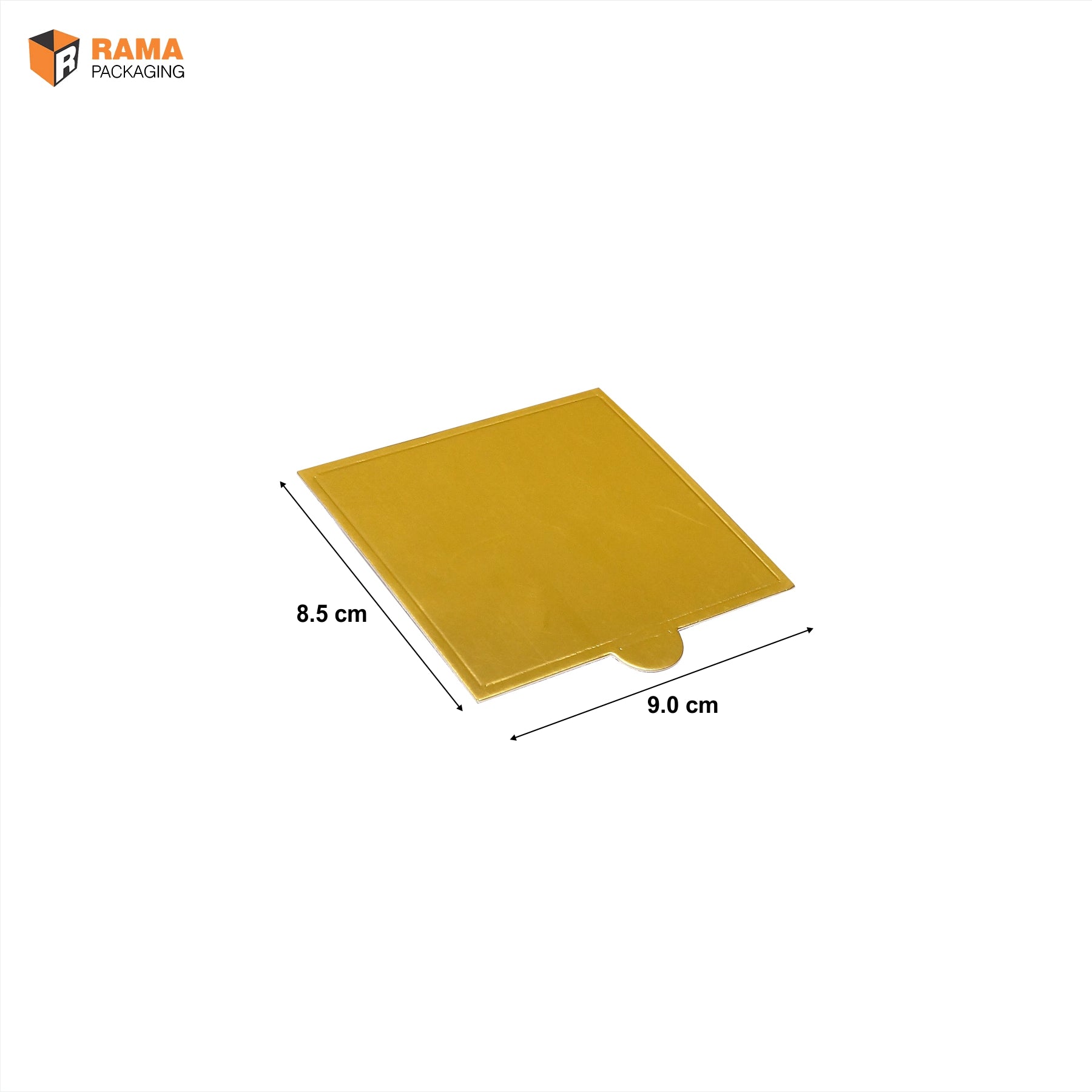 Golden Rectangle Pastry Base | (9 cm X 8.5 Cm )| paper pastry base ...