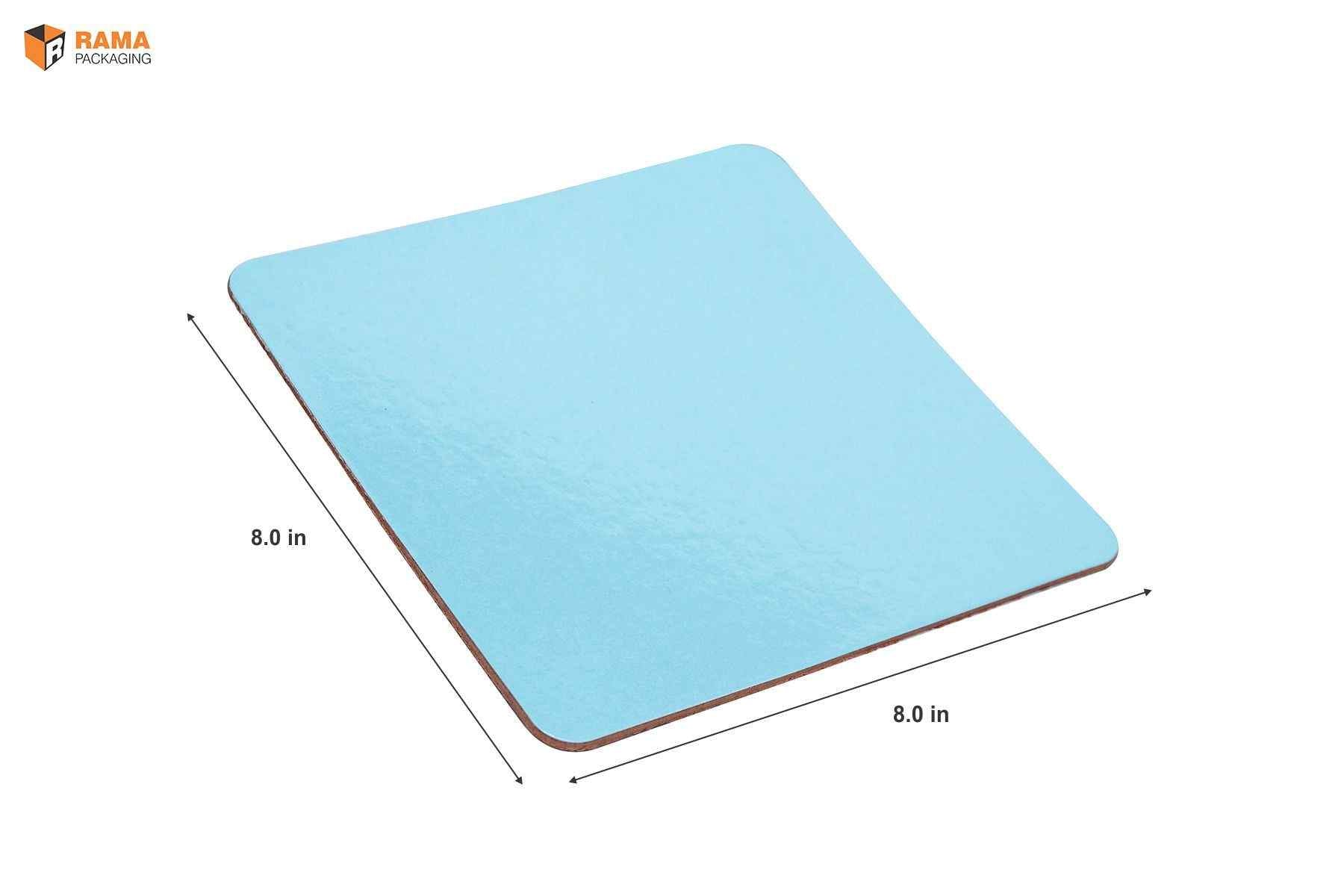 Blue Square Cake Plate (Cake Base Board)(8" x 8")– Rama Packaging