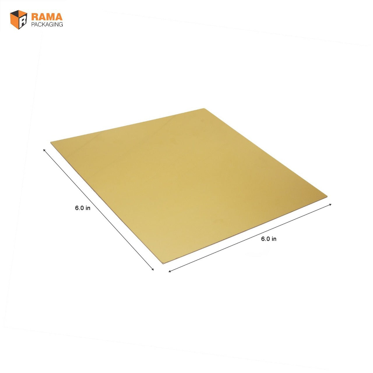 Golden Square Cake Plate (Cake Base Board)(6" x 6")– Rama Packaging