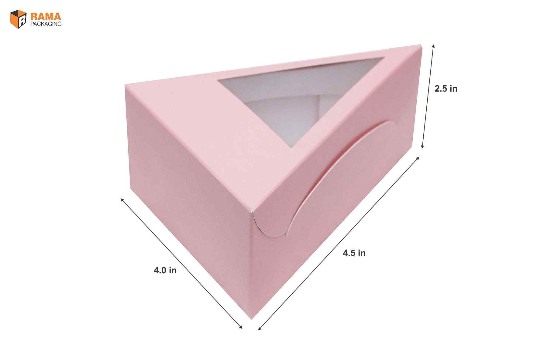 Cake Slice Box | Triangle Cheese slice Box Peach (5.5" X 4.0" X 2.5 ...