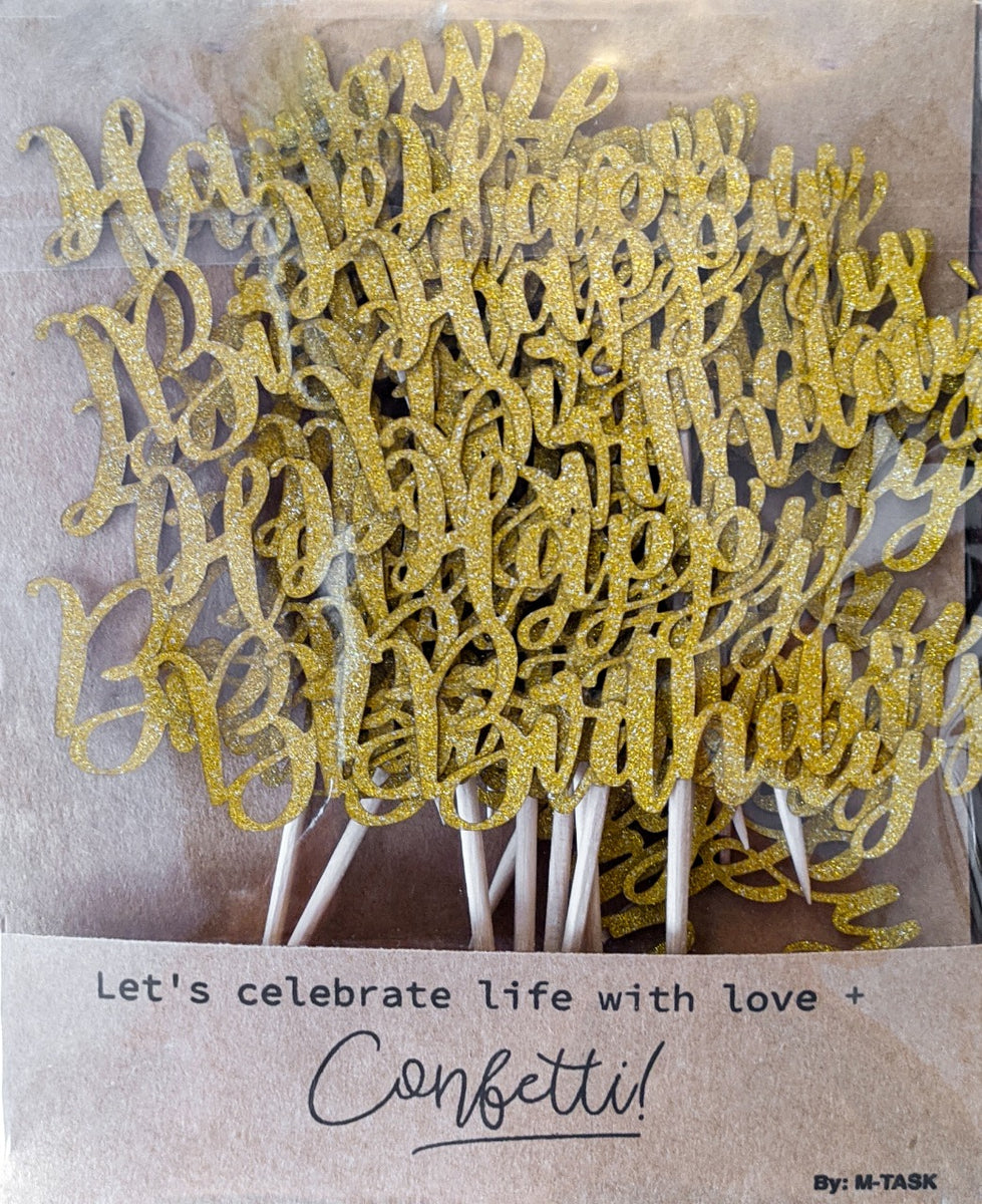 Happy Birthday | Cupcake Topper | Pack Of 20– Rama Packaging